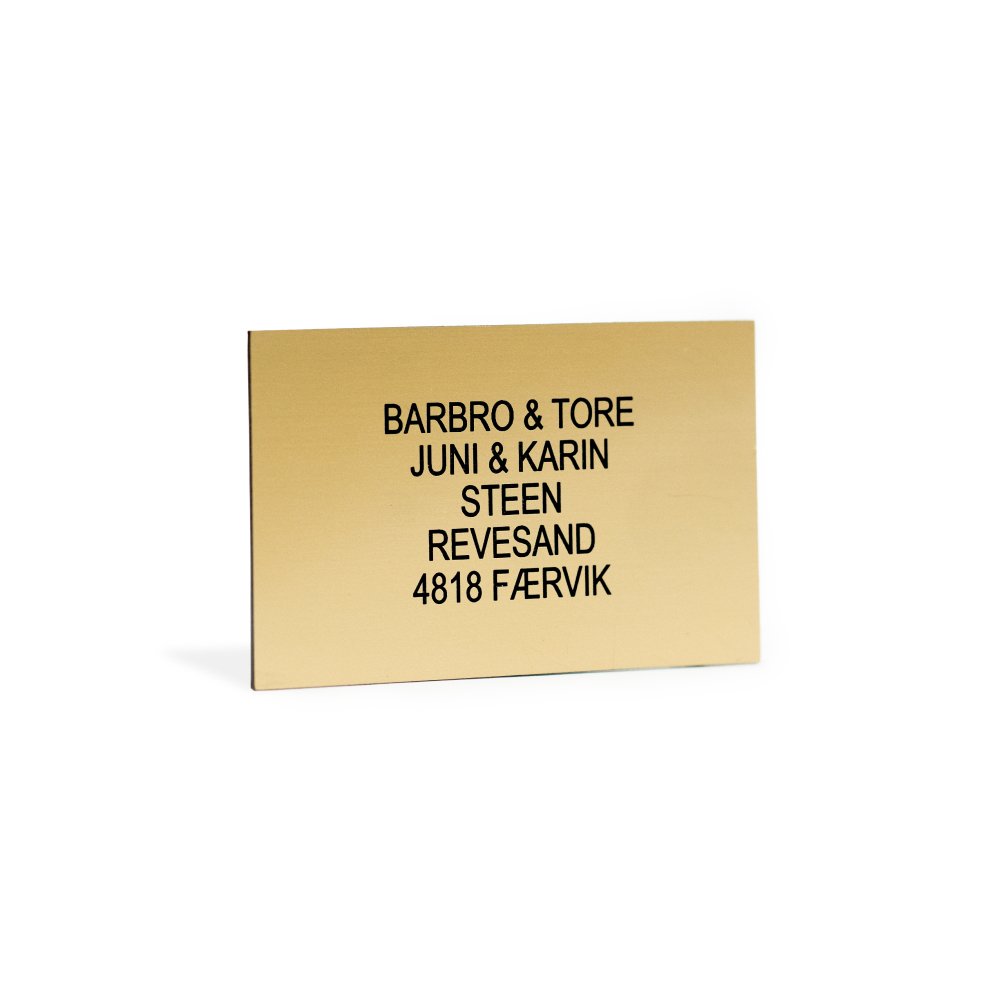 Postkasseskilt fra Skilthandelen - Metallic. Gratis frakt