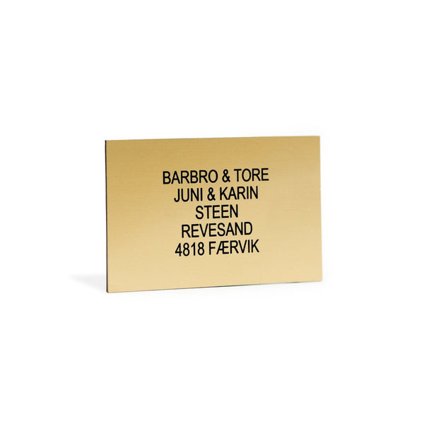 Postkasseskilt fra Skilthandelen - Metallic. Gratis frakt